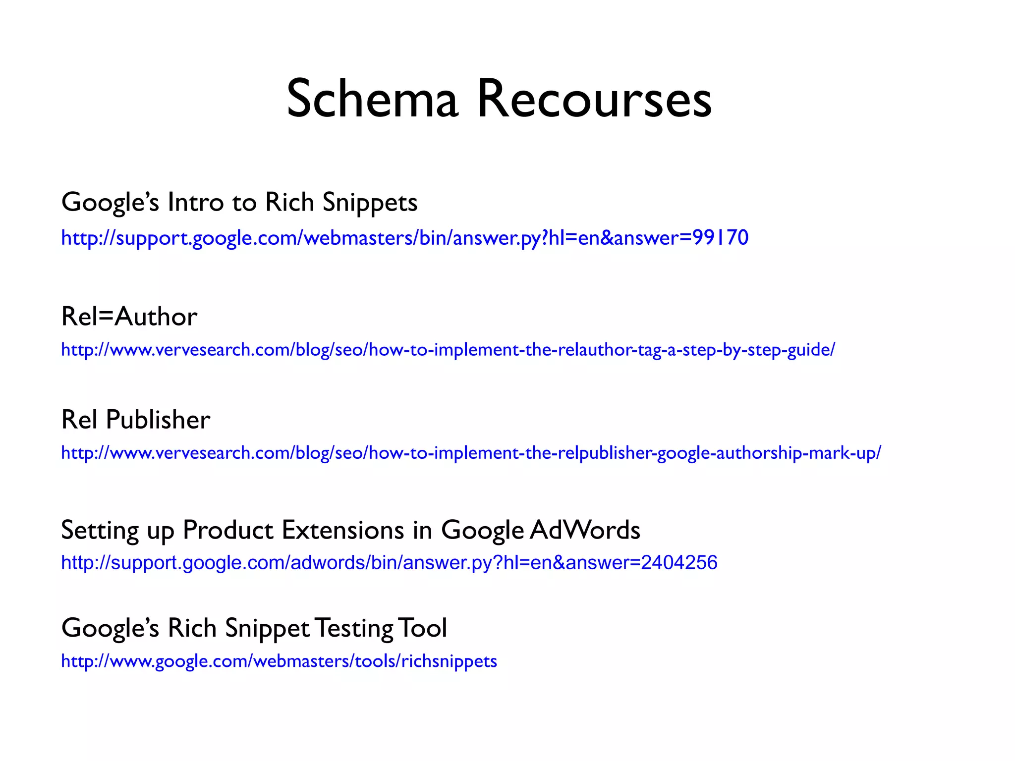 Schema & Rich Snippets | PPT