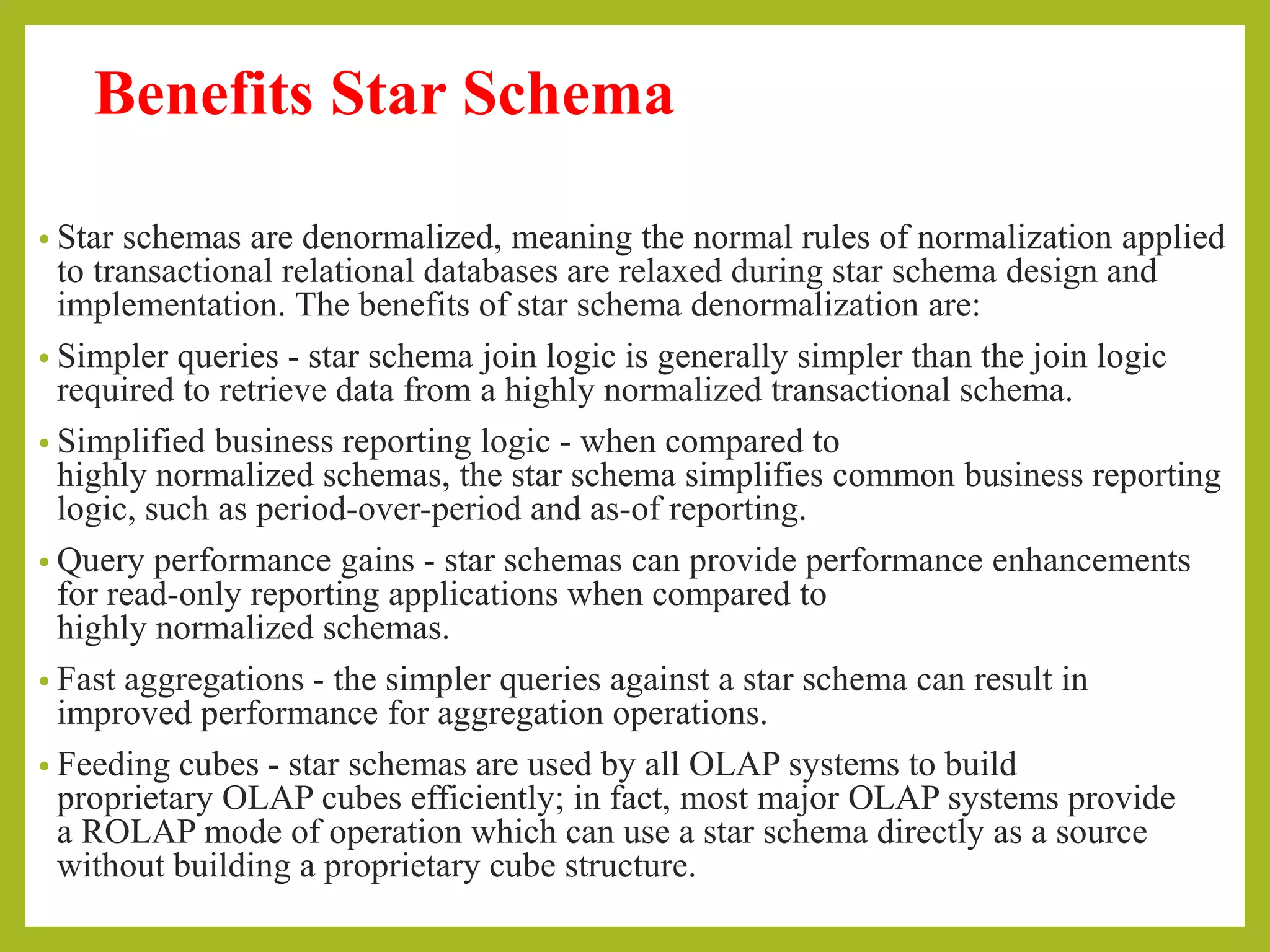 Schemas For Multidimensional Databases Pptx Databases Computer Software And Applications