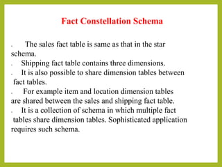 Schemas for multidimensional databases | PPTX