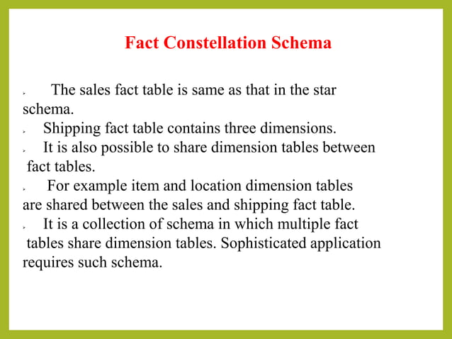 Schemas for multidimensional databases | PPTX | Databases | Computer ...