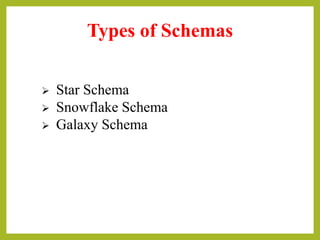 Schemas for multidimensional databases | PPTX
