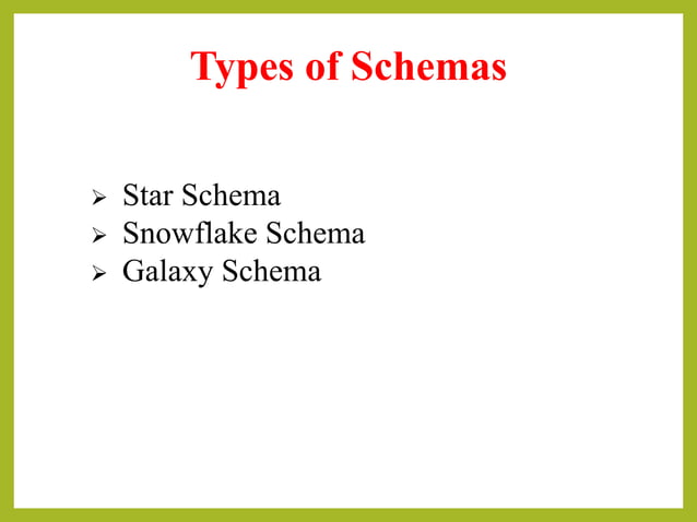 Schemas For Multidimensional Databases Pptx Databases Computer Software And Applications