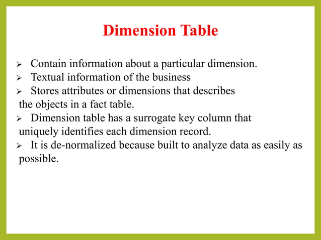 Schemas for multidimensional databases | PPTX | Databases | Computer ...