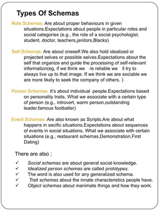 Social Psychology:Schemas | PPTX