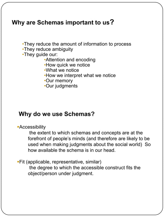 Social Psychology:Schemas | PPTX