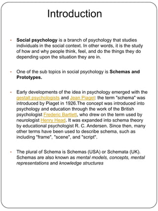 Social Psychology:Schemas | PPTX