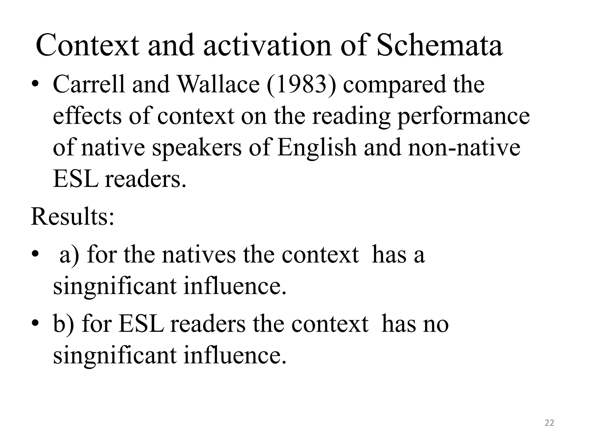 Schemata and reading comprehension | PPTX