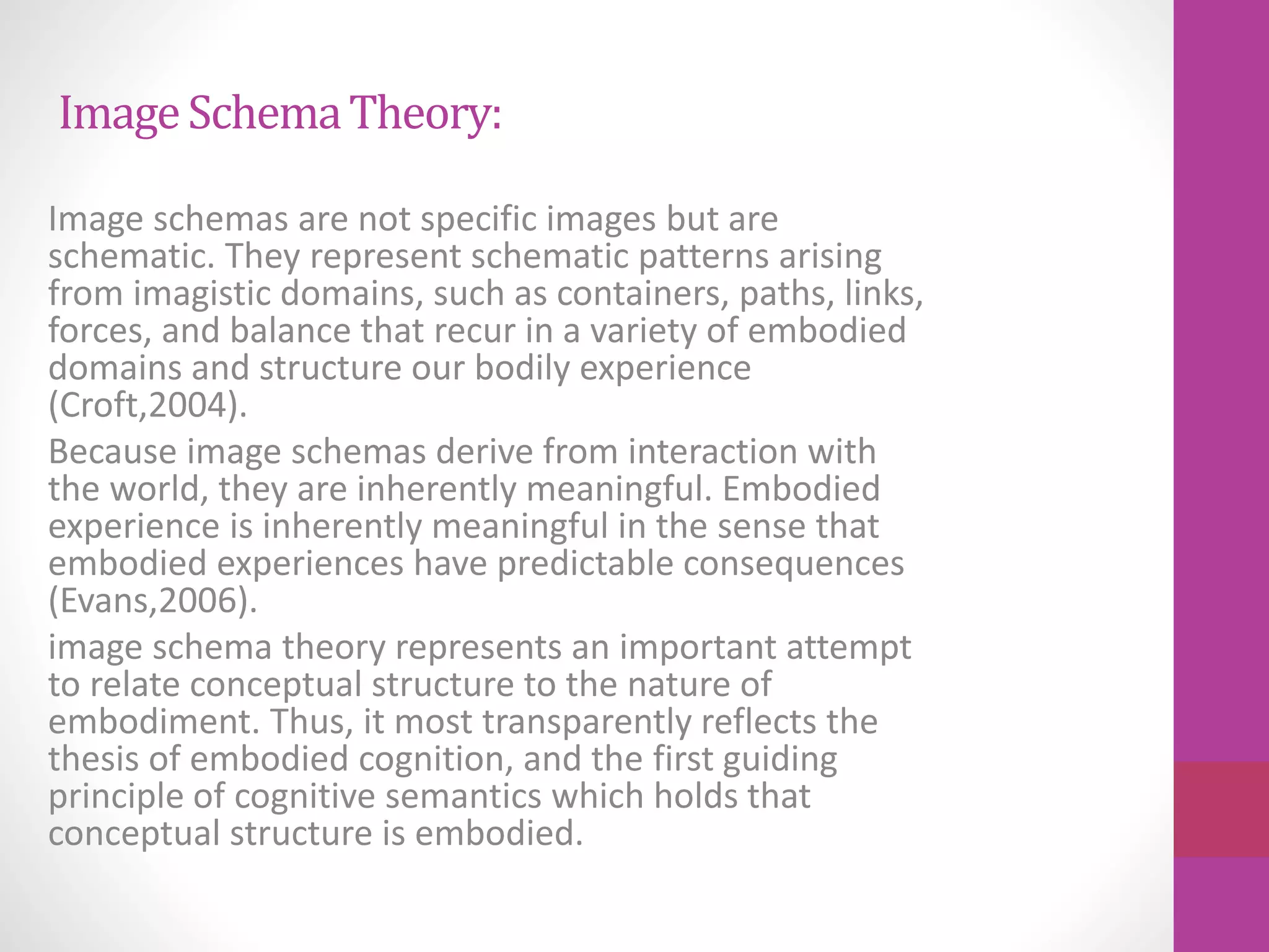 Image Schema Theory | PPTX