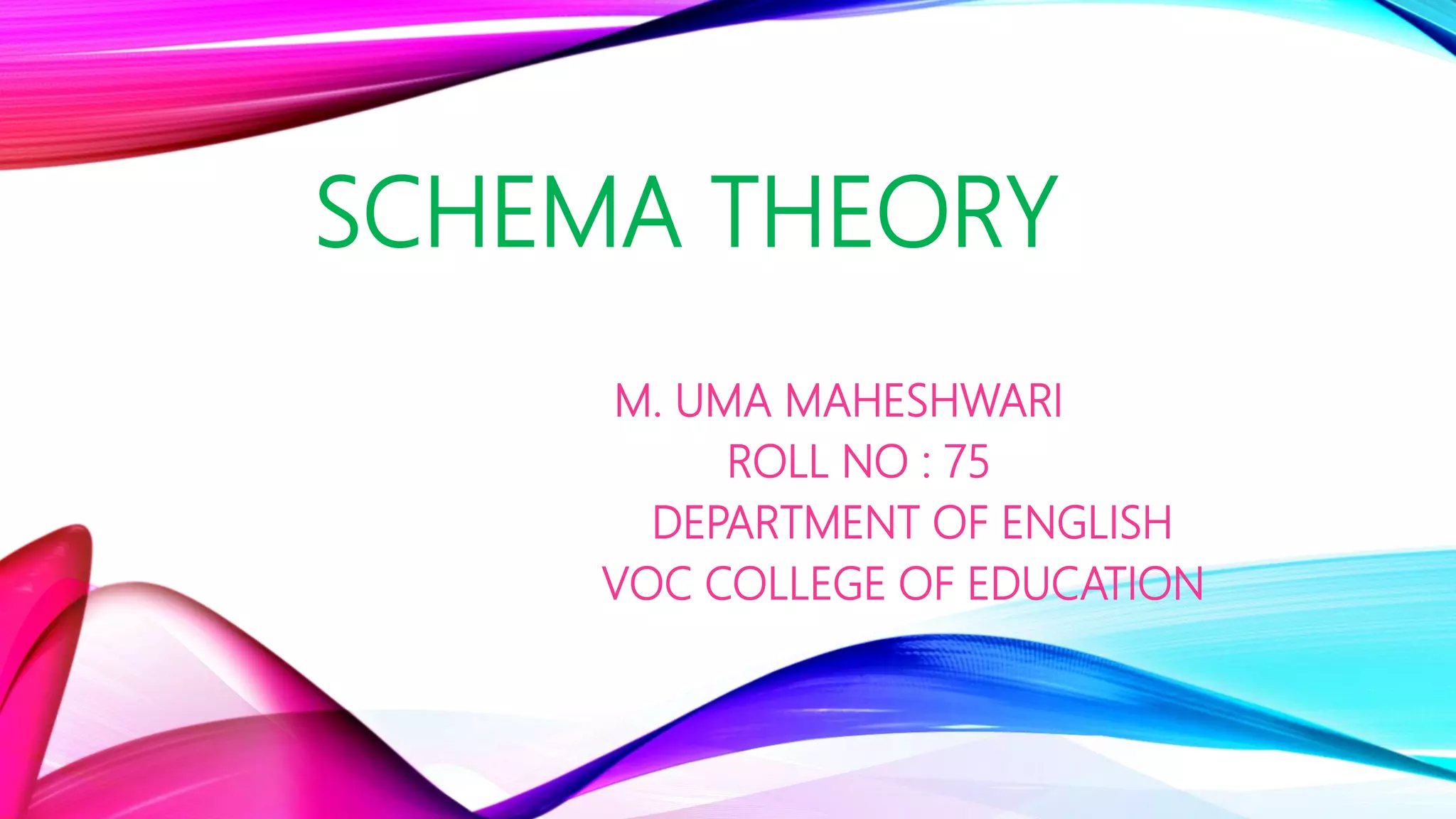 Schema theory | PPTX