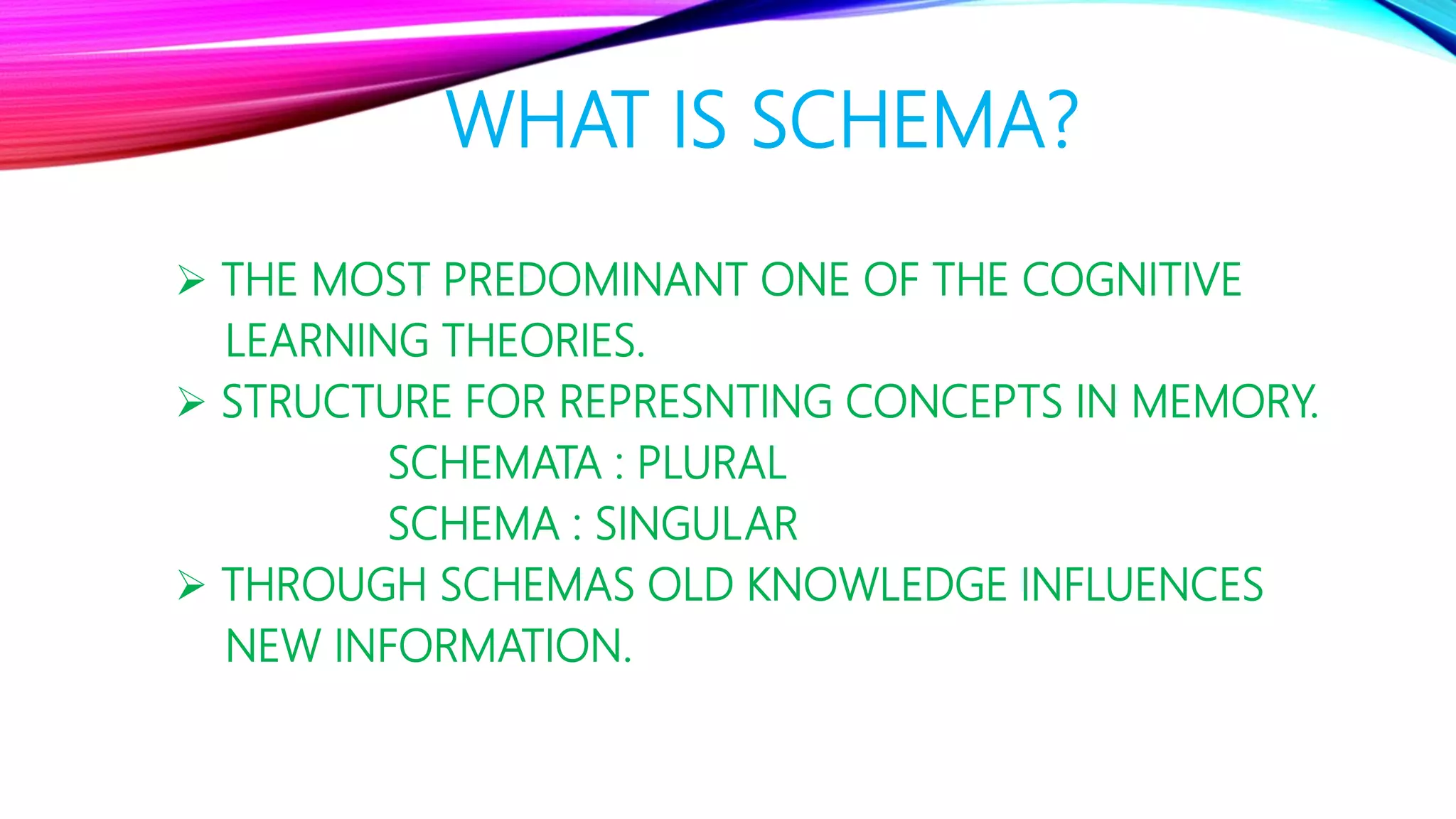 Schema theory | PPTX