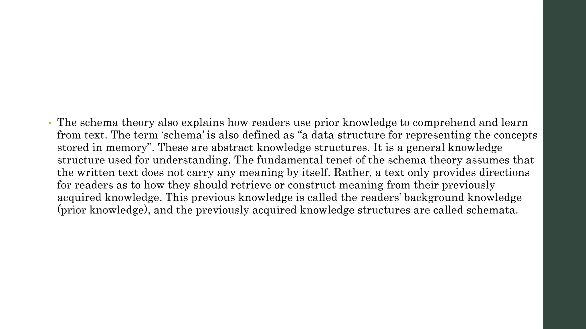 Schema theory | PPTX