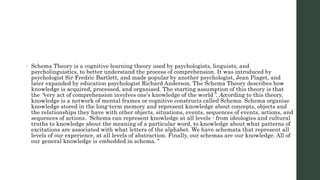 Schema theory | PPTX
