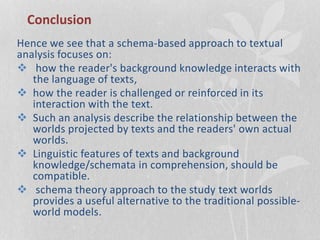 Schema theory in poetry | PPTX