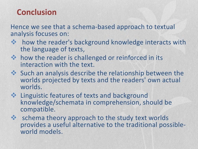 Schema theory in poetry | PPTX | Poetry | Books and Literature