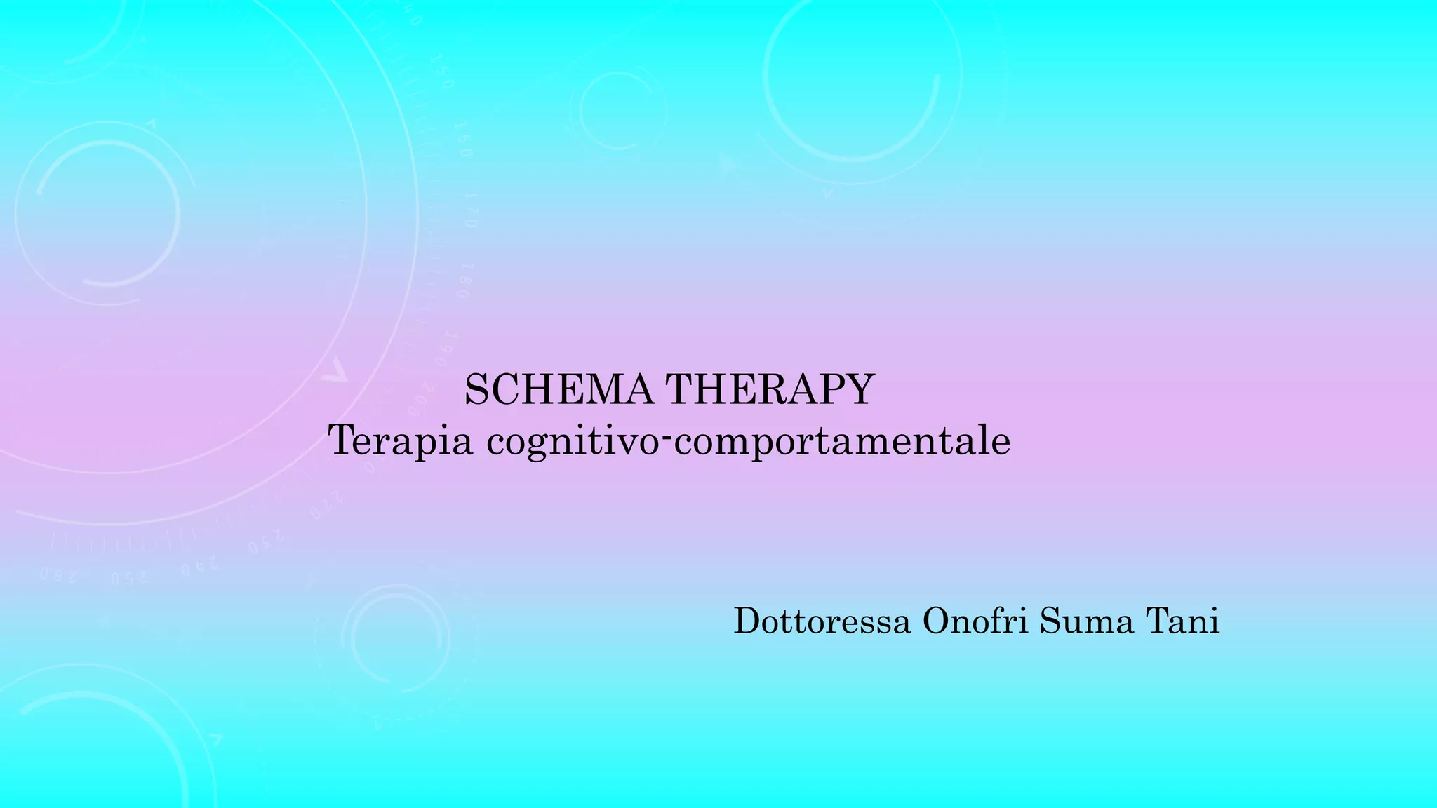 Schema Therapy modello di terapia cognitivo-comportamentale | PPTX ...