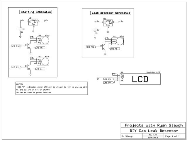 DIY Gas Detector Schematic