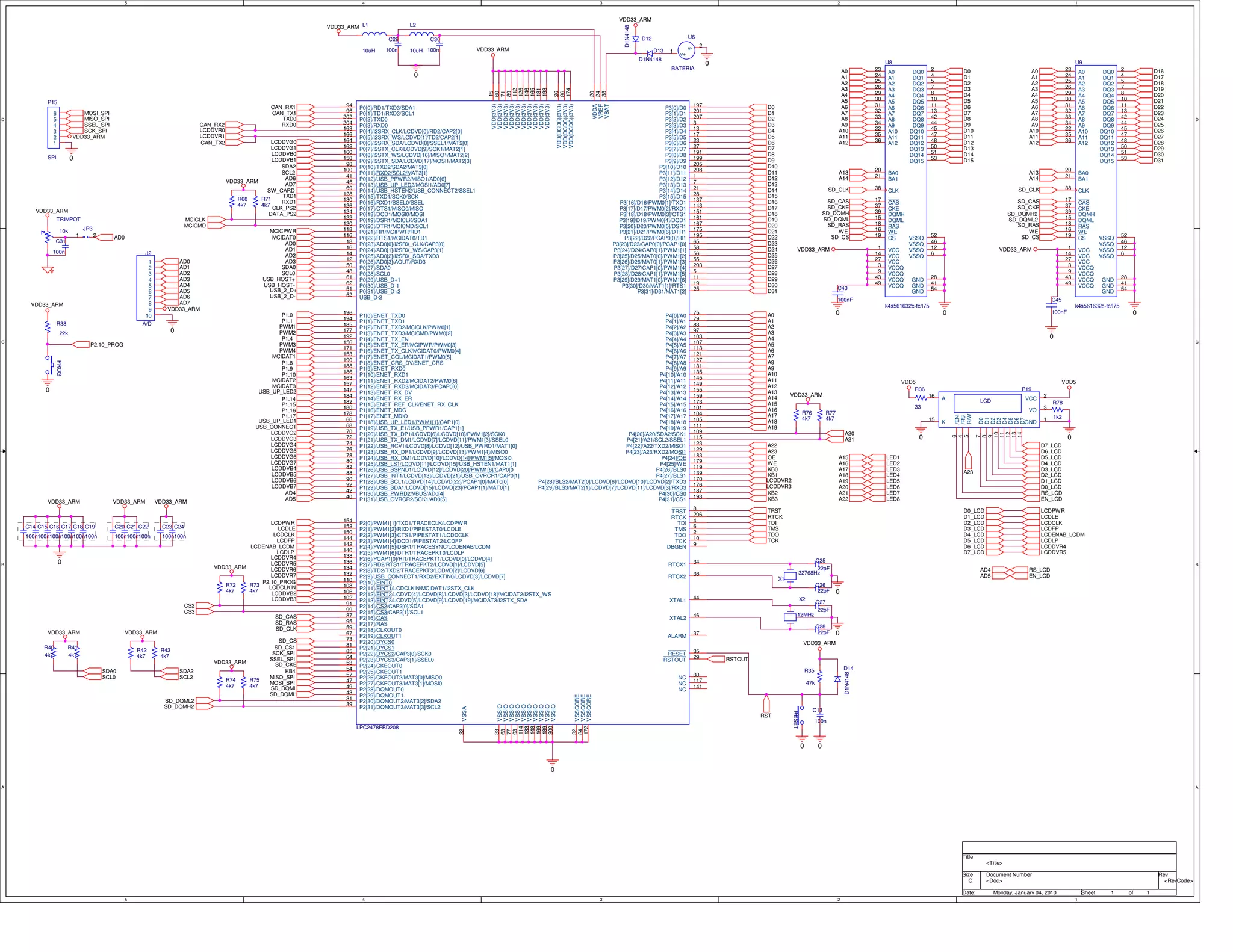 Schematic1 kit lpc2478 | PDF