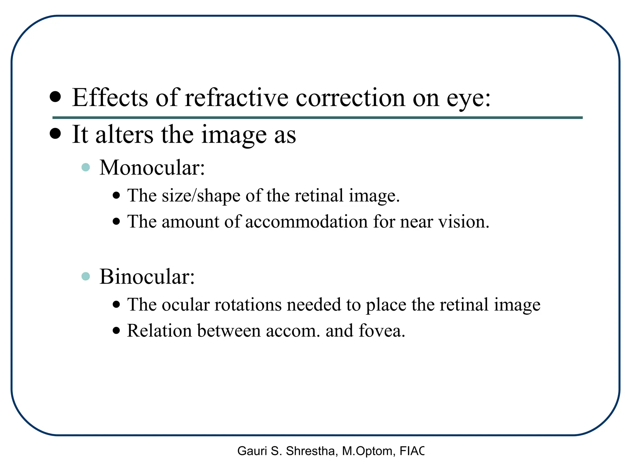 Schematic eye | PPT