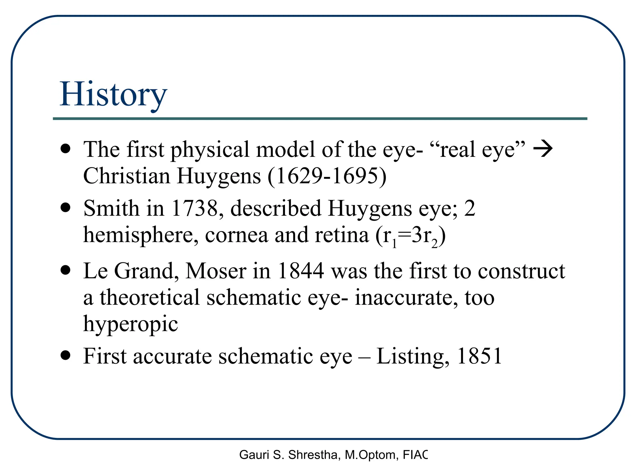 Schematic eye | PPT