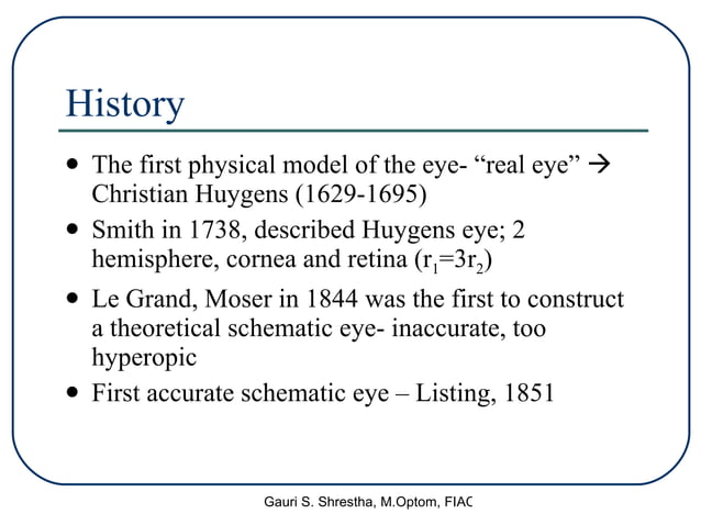Schematic eye | PPT