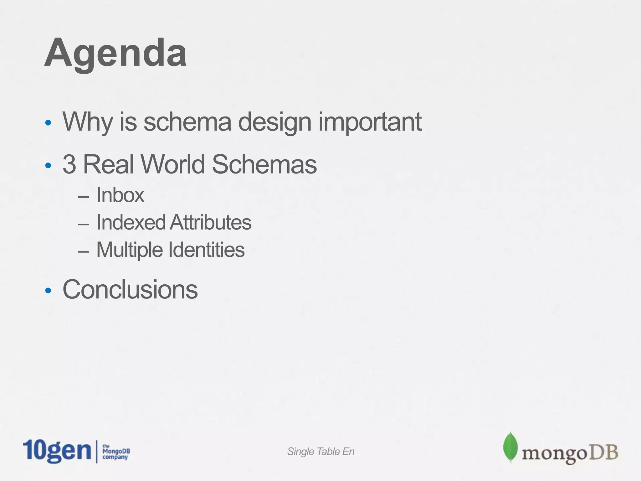 MongoDB San Francisco 2013: Data Modeling Examples From the Real World ...