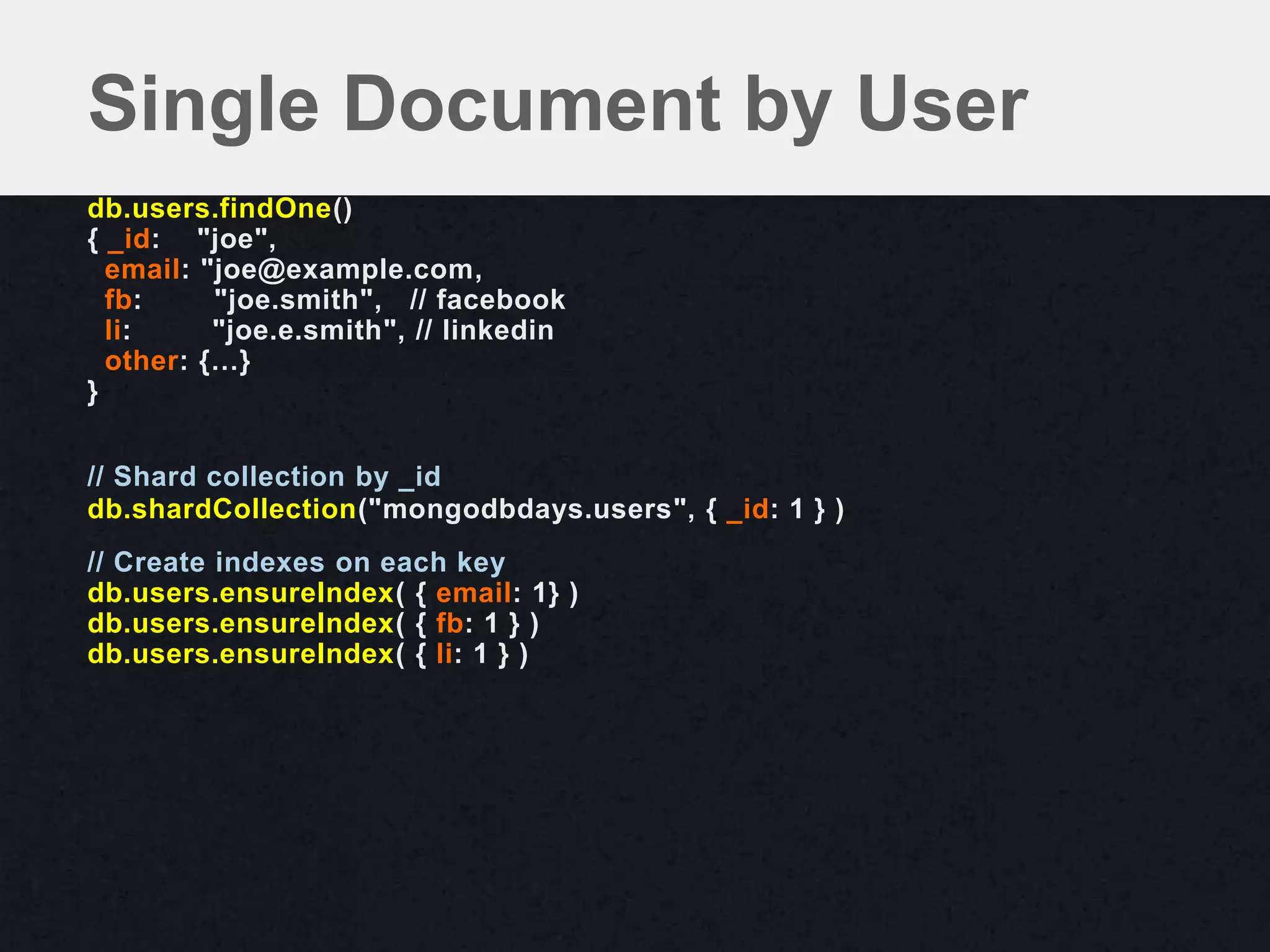 MongoDB San Francisco 2013: Data Modeling Examples From the Real World ...