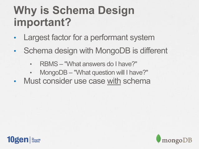 MongoDB San Francisco 2013: Data Modeling Examples From the Real World ...