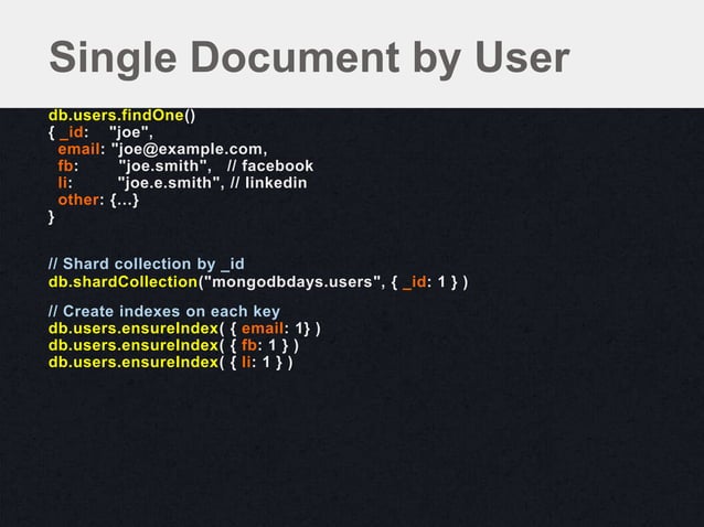 MongoDB San Francisco 2013: Data Modeling Examples From the Real World ...