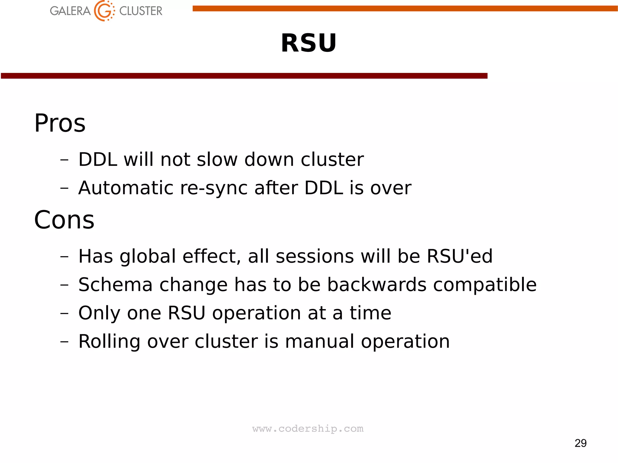 Zero Downtime Schema Changes - Galera Cluster - Best Practices | PDF