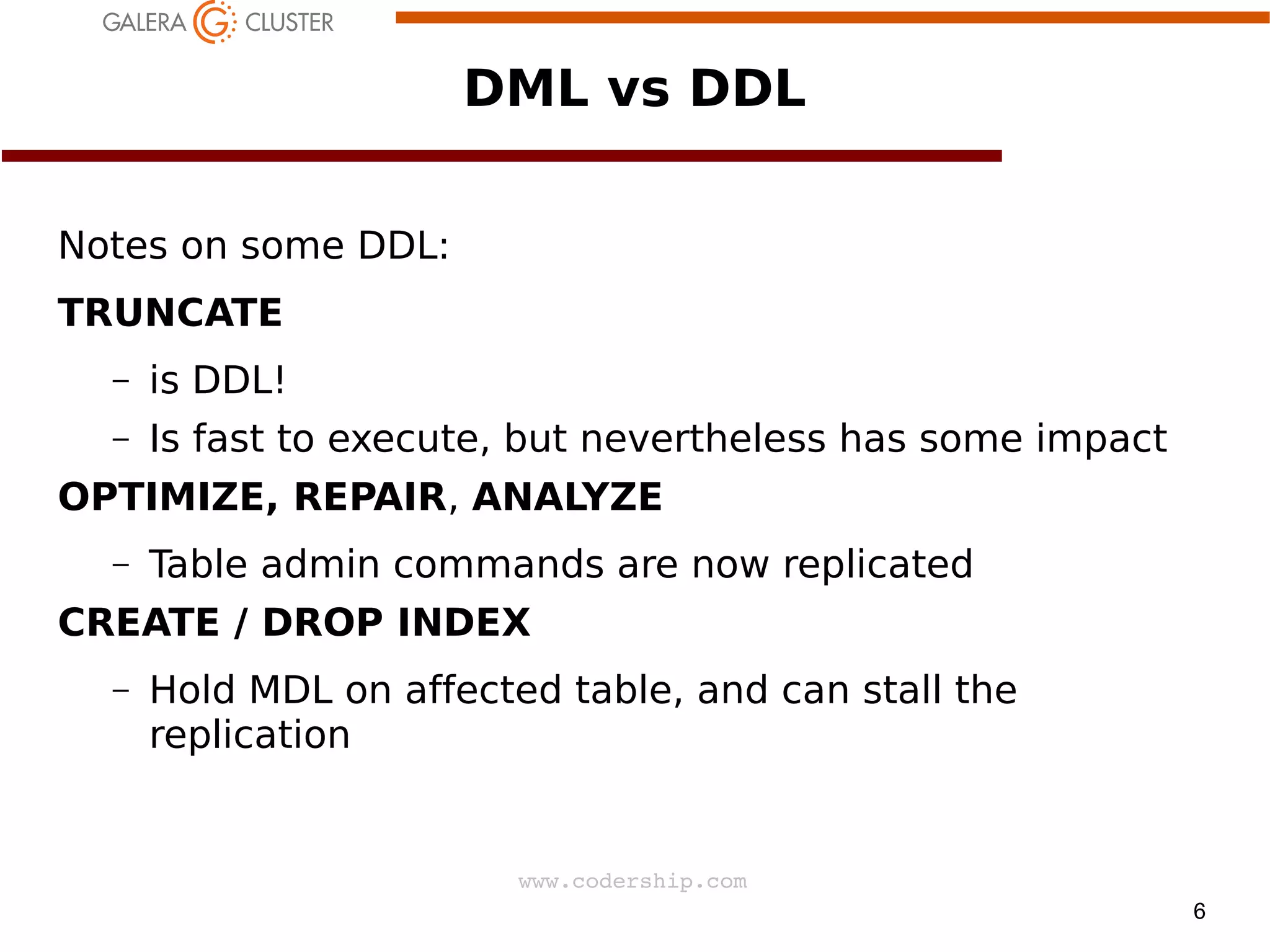 Zero Downtime Schema Changes - Galera Cluster - Best Practices | PDF