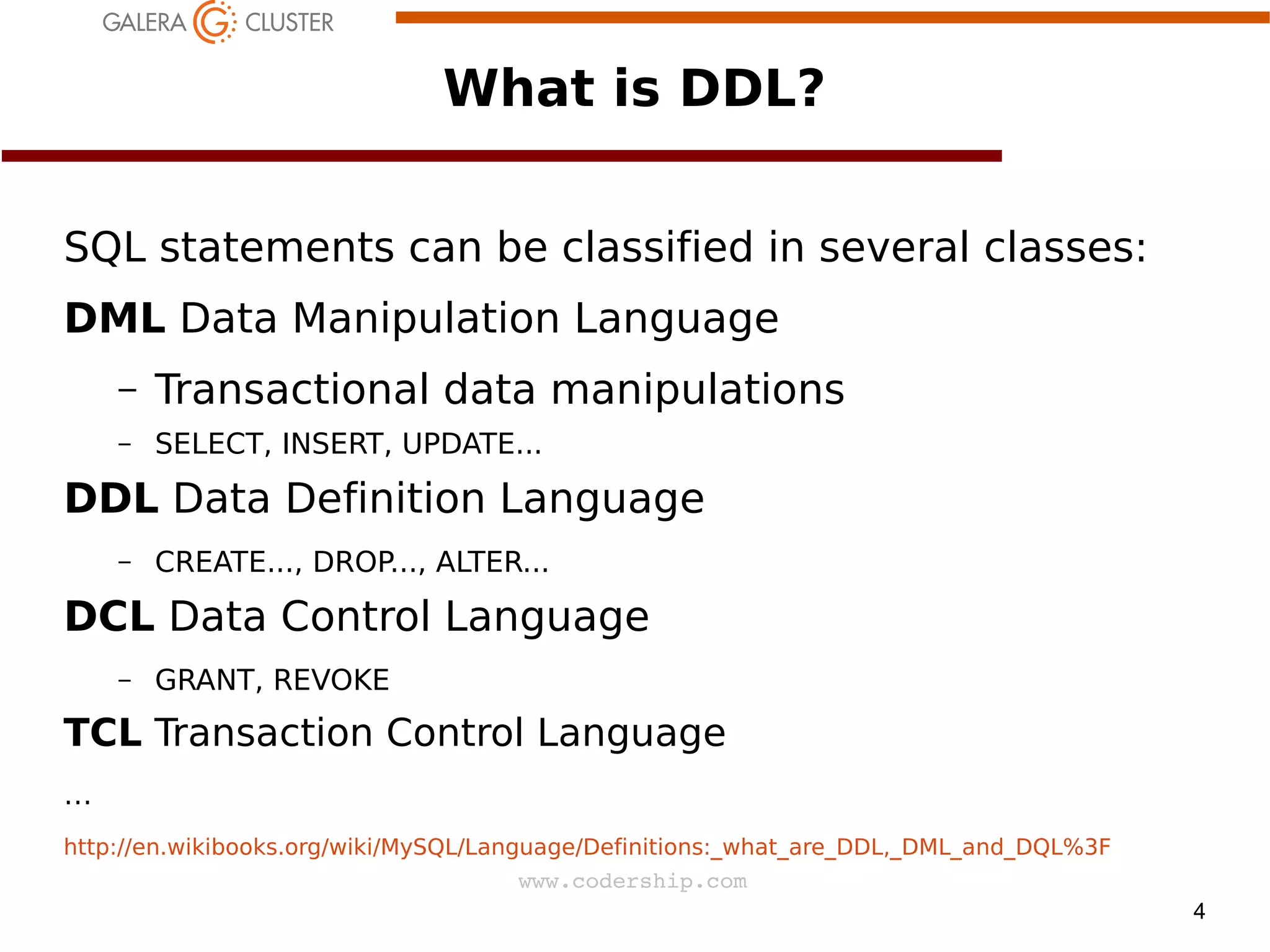 Zero Downtime Schema Changes in Galera Cluster | PDF