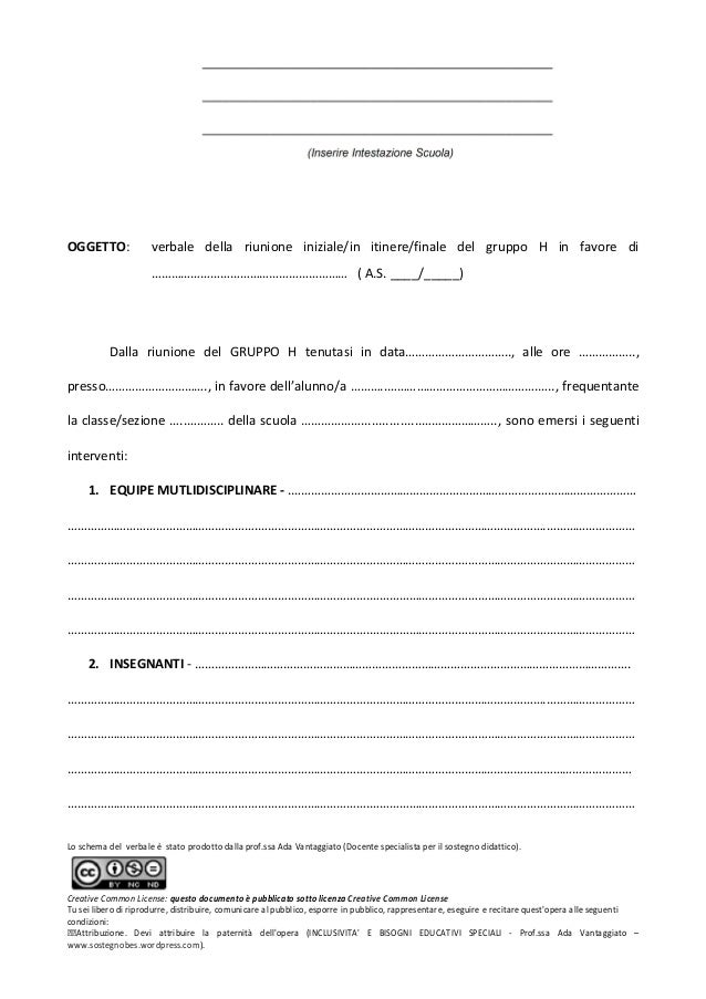 Schema verbale GRUPPO H di Ada Vantaggiato Schema verbale GRUPPO H di Ada Vantaggiato