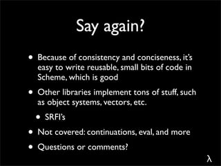 The Scheme Language -- Using it on the iPhone | PPT