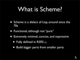 The Scheme Language -- Using it on the iPhone | PPT