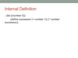 Scheme language | PPTX | Programming Languages | Computing