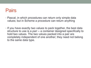 Scheme language | PPTX | Programming Languages | Computing