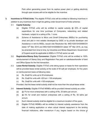 Gujarat, India Government IT-ITeS Assistance Policy complete Document | PDF