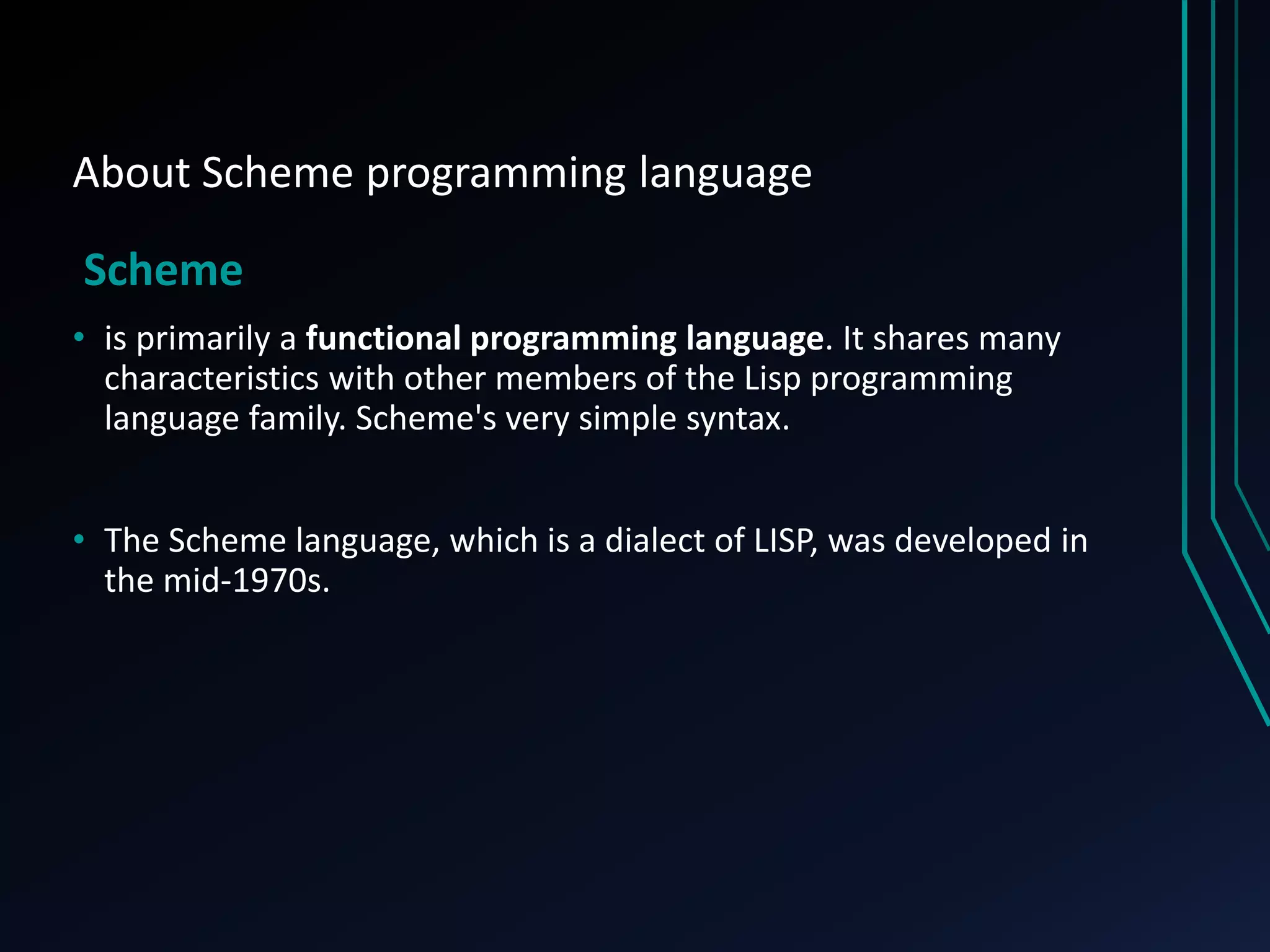 Scheme Programming Language | PPT Scheme Programming Language | PPT