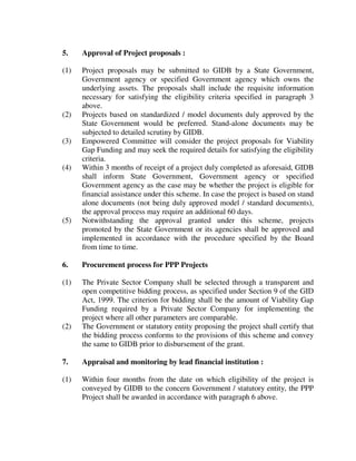 Scheme for Financial Support to Public Private Partnership in ...
