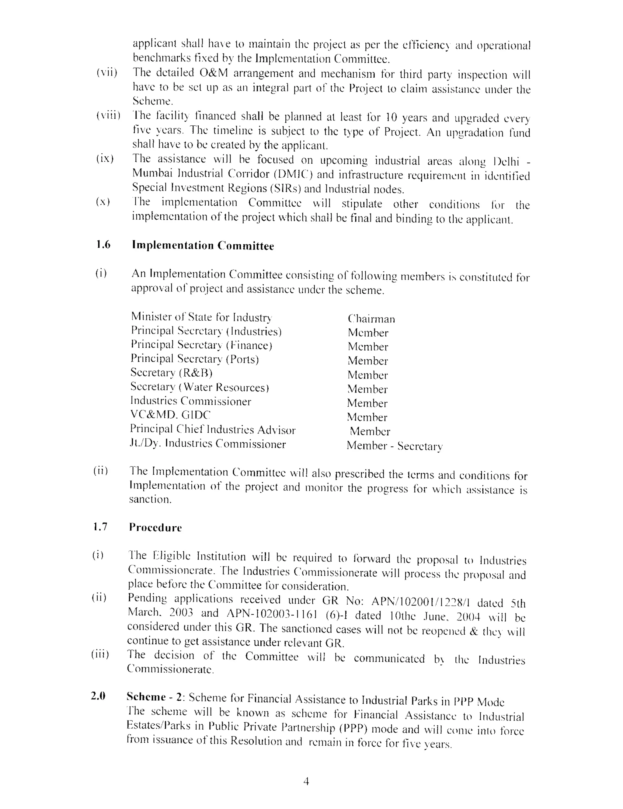 Scheme for Improving Industrial Infrastructure | PDF