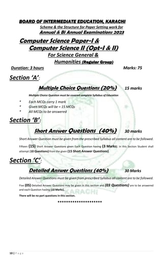 Scheme & Model Papers 2023.pdf education | PDF