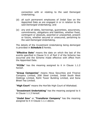 Scheme of arrangement and demerger | PDF