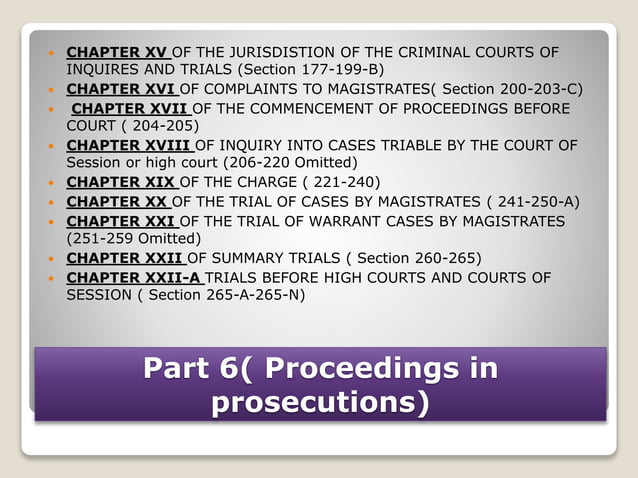 Scheme of code of criminal procedure,1898 | PPT