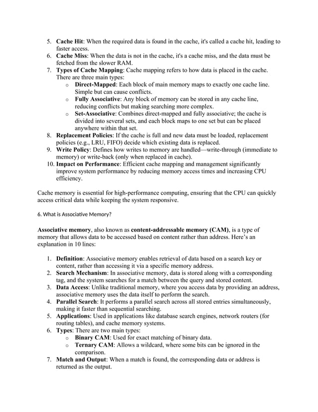 Scheme of Evaluation Computer organization | PDF