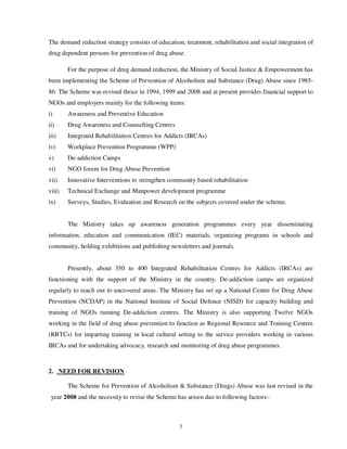 SCHEME OF PREVENTION OF ALCOHOLISM AND SUBSTANCE (DRUG) ABUSE, 2015 | PDF