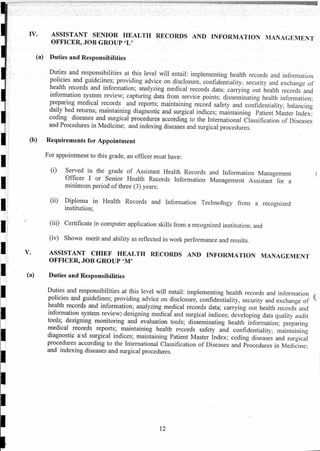 Scheme of service for health records and information officers - Kenya ...
