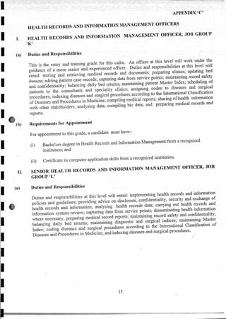 Scheme of service for health records and information officers - Kenya ...