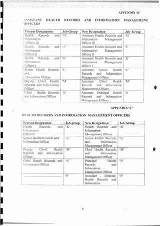 Scheme of service for health records and information officers - Kenya ...