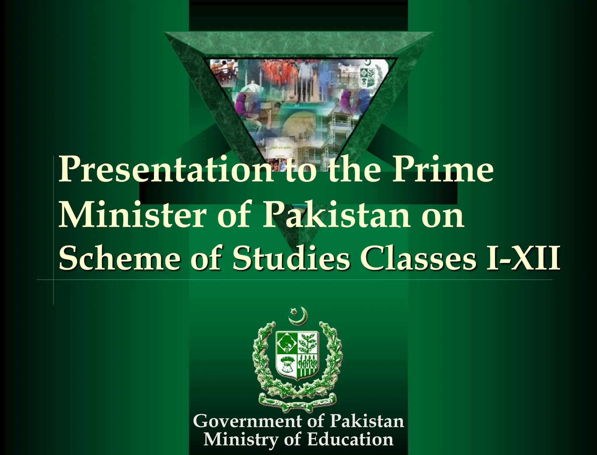 Scheme of Studies PM of Pakistan by Edn Ministry.ppt
