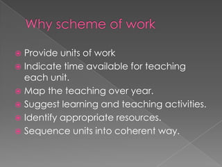 Scheme of work | PPTX